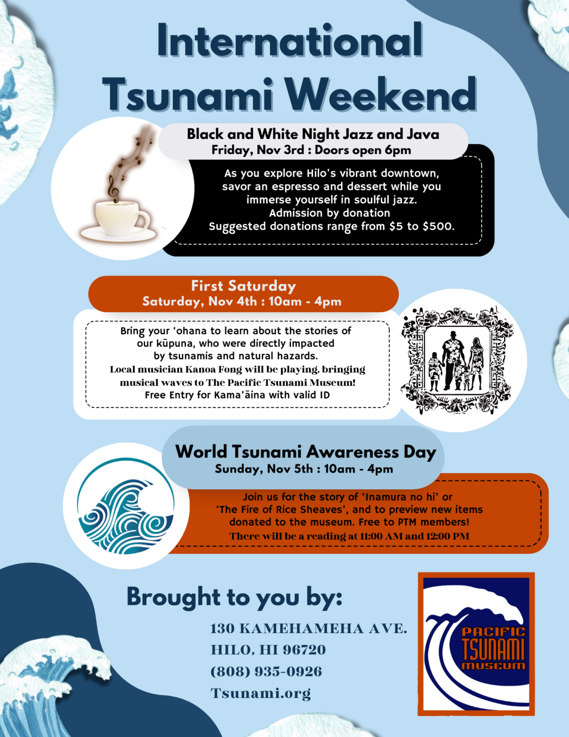 Upcoming Events | Pacific Tsunami Museum